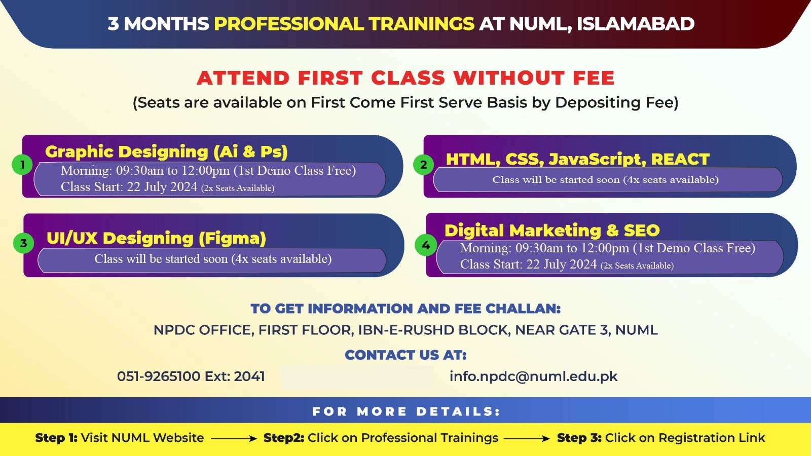 Announcements | NUML